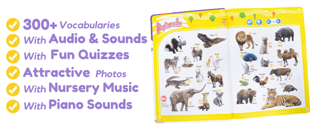 ZEENKIND 300+ Words English Learning Audio Books for Kids, Bilingual ...