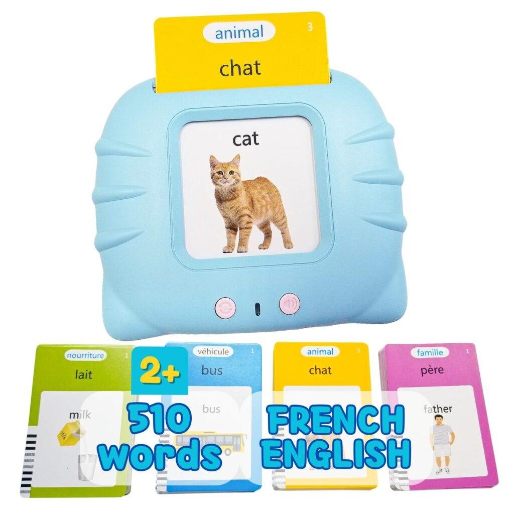 ZEENKIND French & English Talking Flashcards for Kids with 510 ...