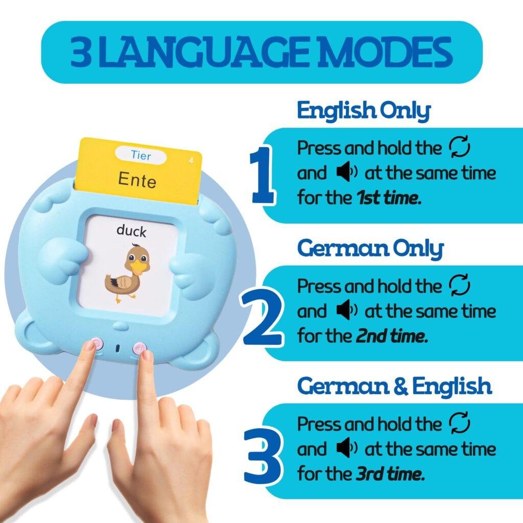 ZEENKIND German & English Talking Flashcards for Kids with 510 ...